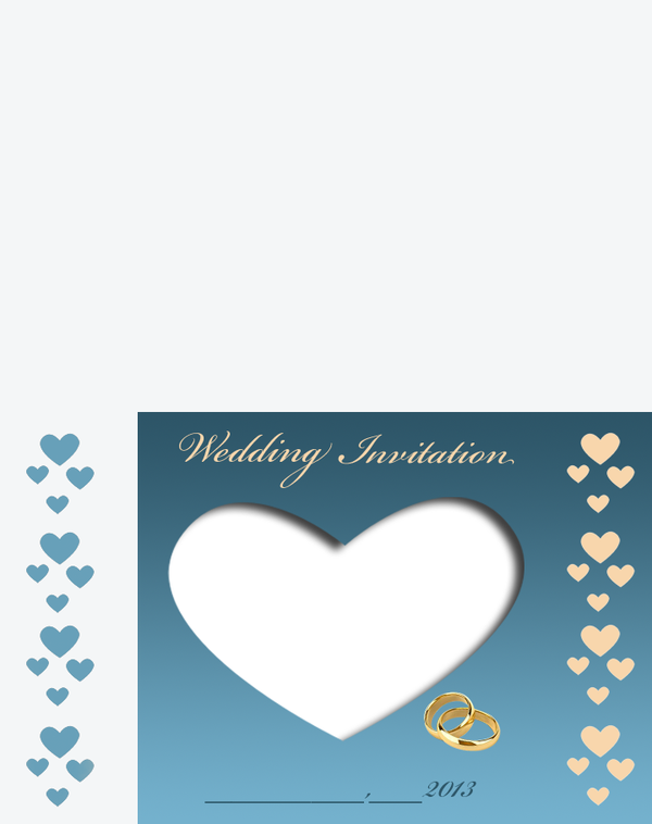 Printable Joined Rings Wedding Invitations