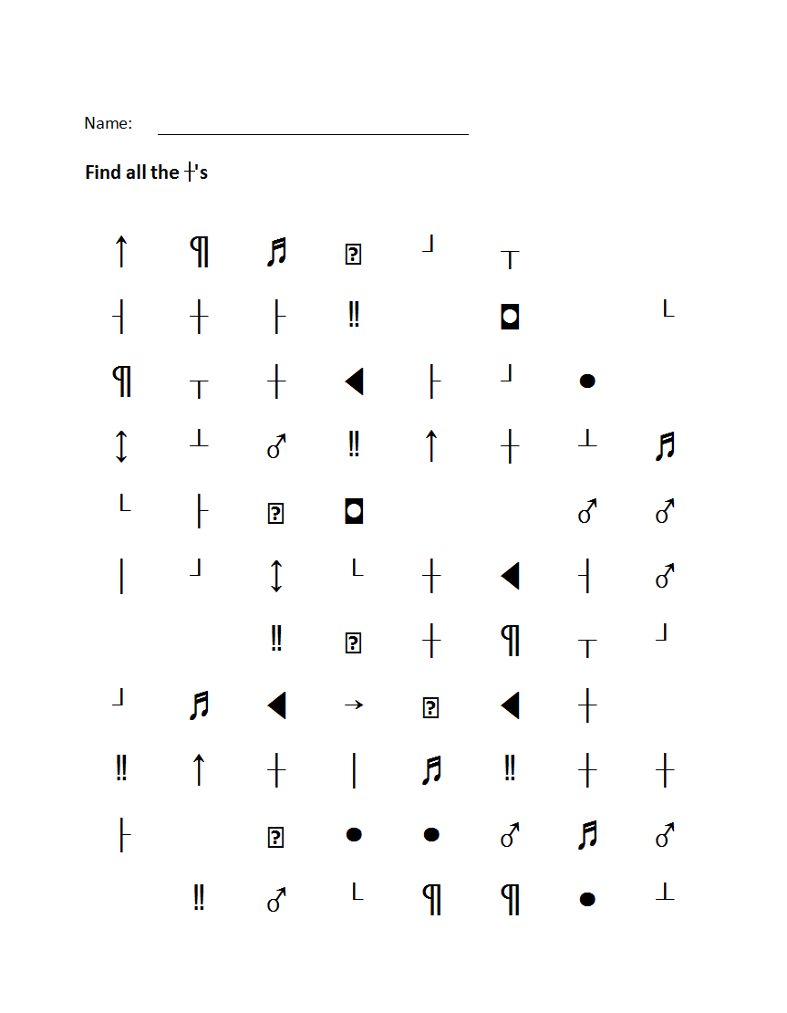 Free Printable Visual Scanning Worksheets