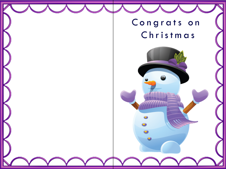Free Printable Snowman Christmas Card Fingerprint Snowman Cards And