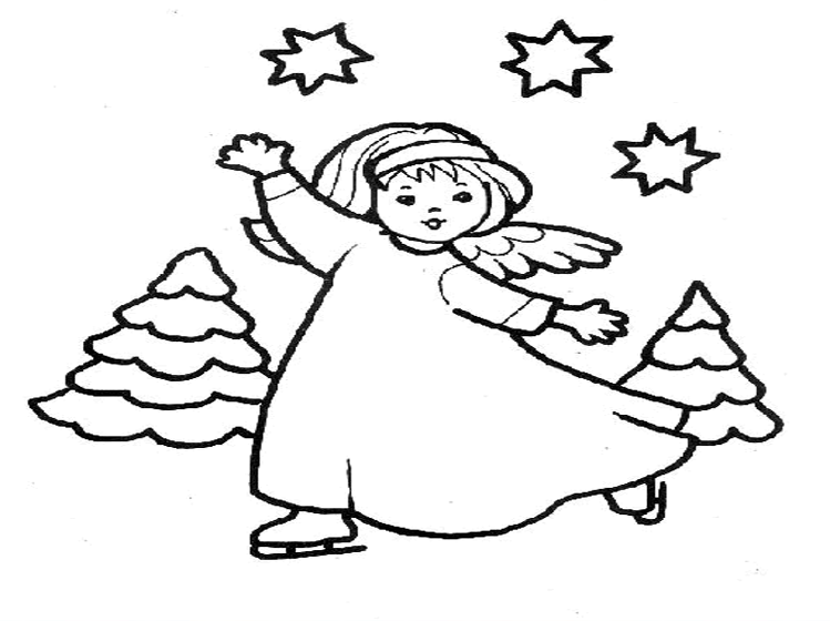 Snow Angel Coloring Page