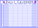 Printable Blue Daily Calendars