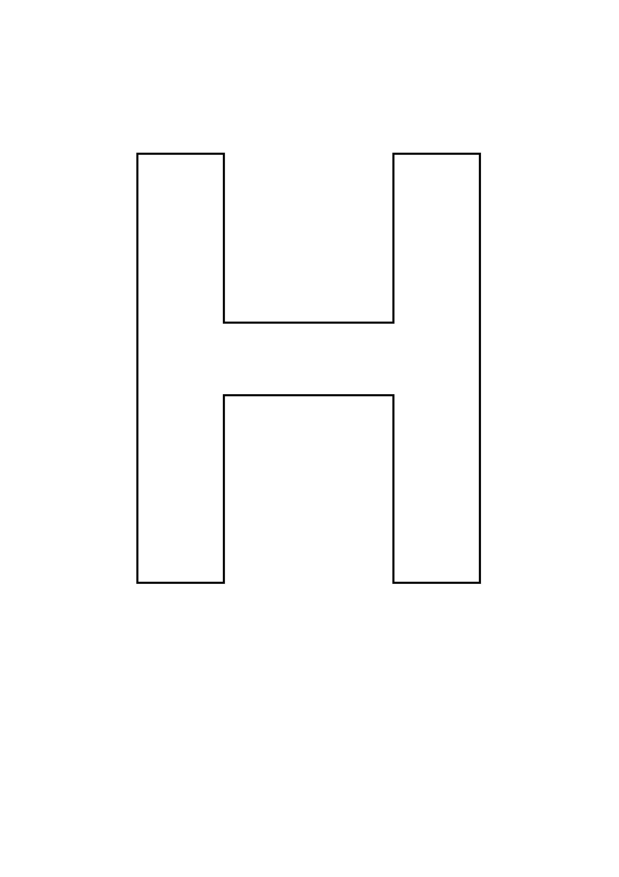 Printable Alphabet Stencils H