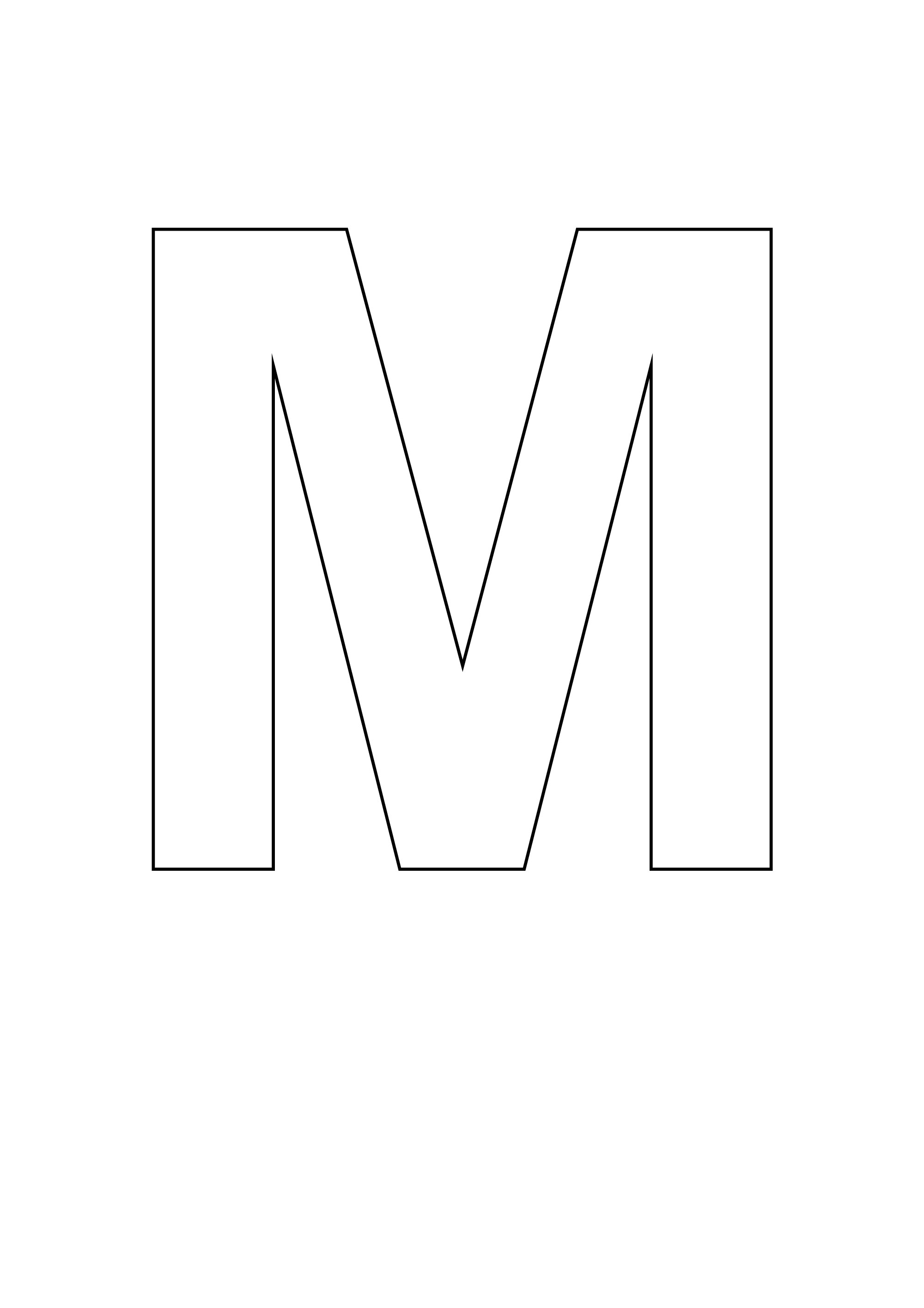 Letter M Stencil Printable