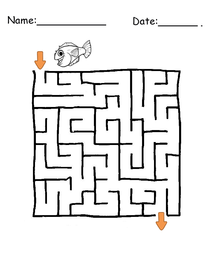 Kids Fish Maze