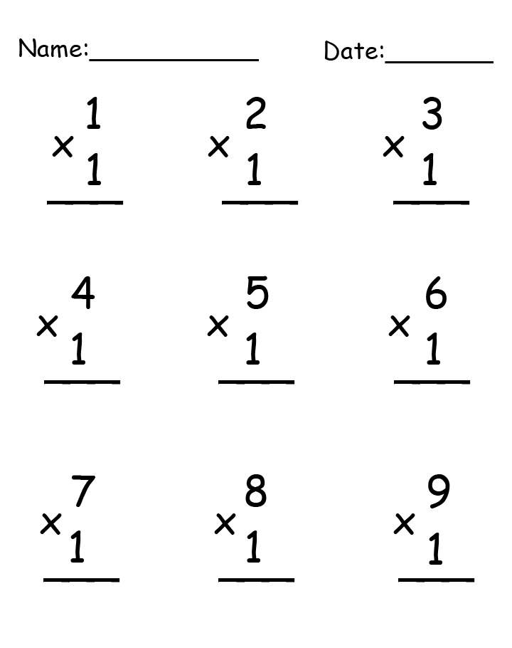Multiplication Practice Worksheets Pdf