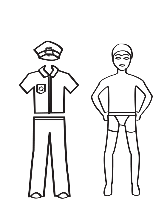 Police Paper Dolls Print Outs