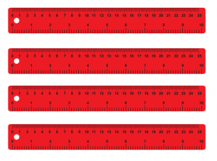 Red Printable rulers
