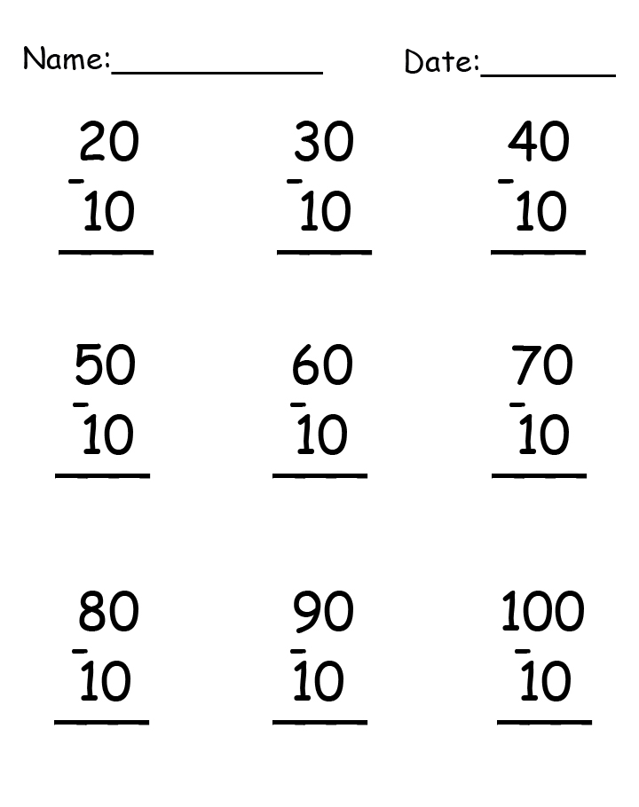 Math Subtraction Worksheet Math Subtraction Worksheet