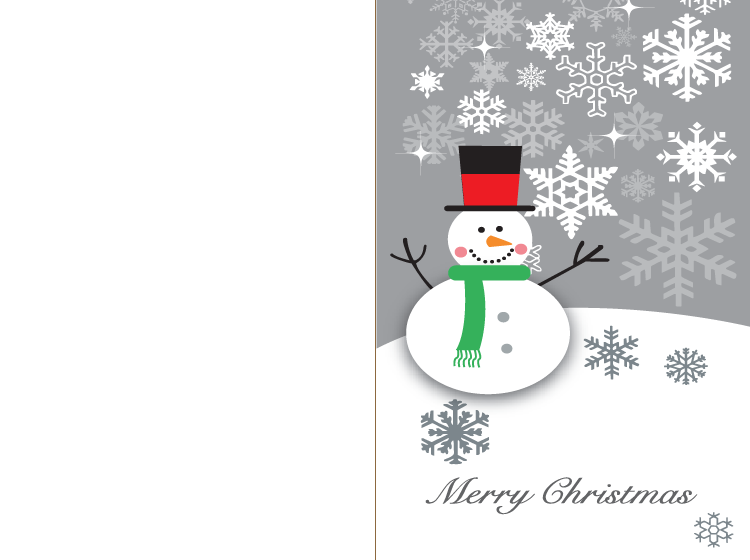 Printable Snowman Christmas Cards
