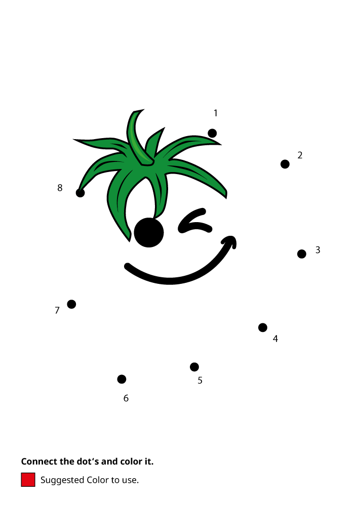 Connect The Dot Funny Apple | PrintablesFree.com