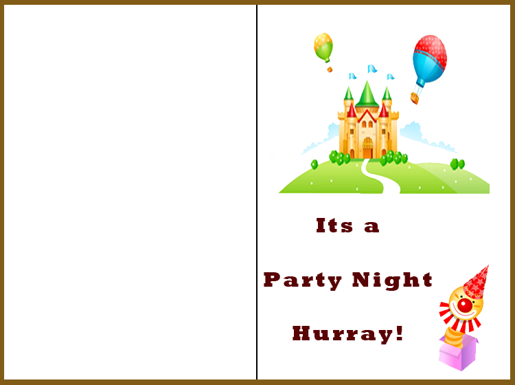 Printable Party Night Invitations