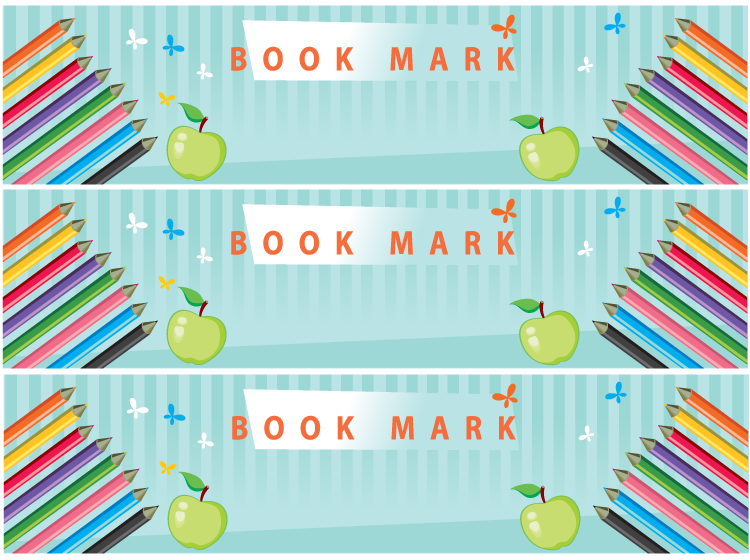 Colored Pencils Rainbow Printable Bookmarks