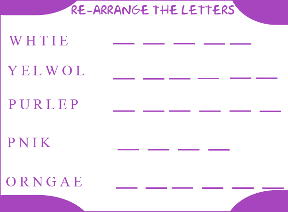 How to Spell Colors Kids Worksheets