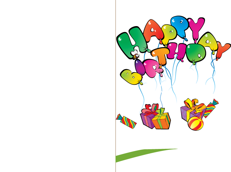 Balloon Happy Birthday Card