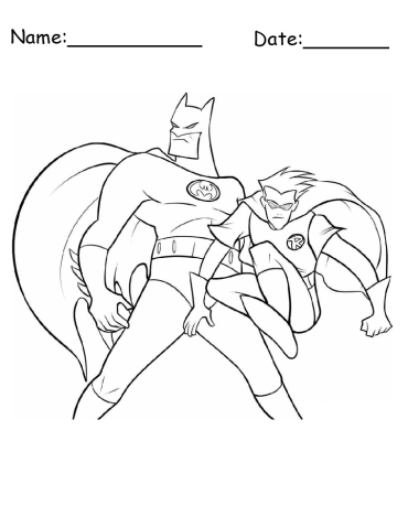 batman and robin coloring pages printables