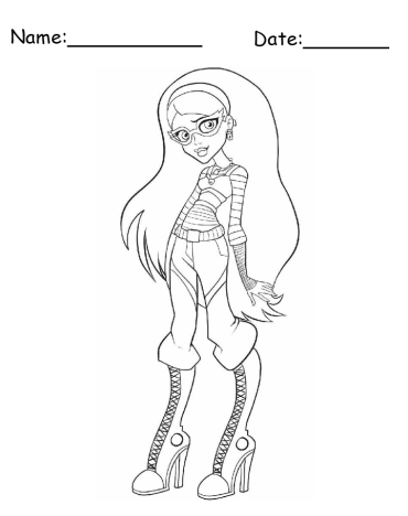 monster high coloring pages clawdeen sleepover