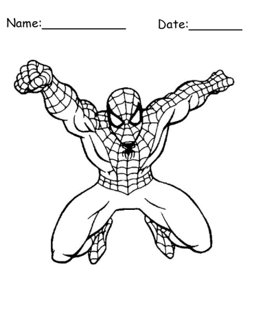 spiderman preschool coloring pages